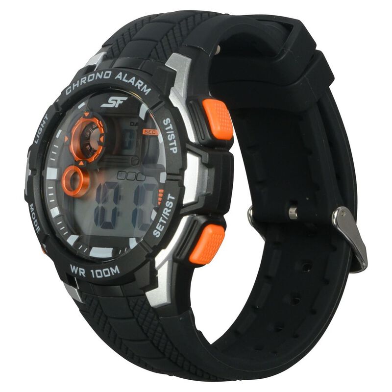 SF Digital Dial Silicone Strap Watch for Men