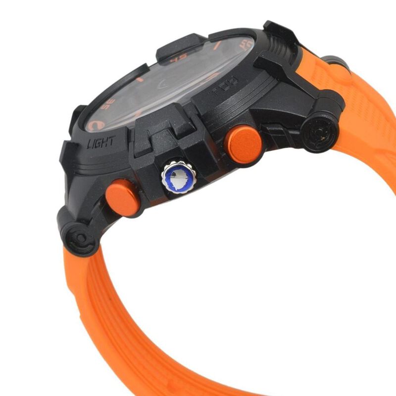 SF Nitro Quartz Analog Digital Dial PU Strap Watch for Men