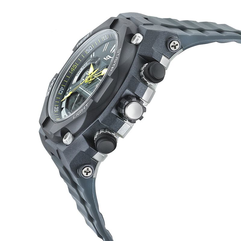 SF Quartz Analog Digital Grey Dial Watch for Men