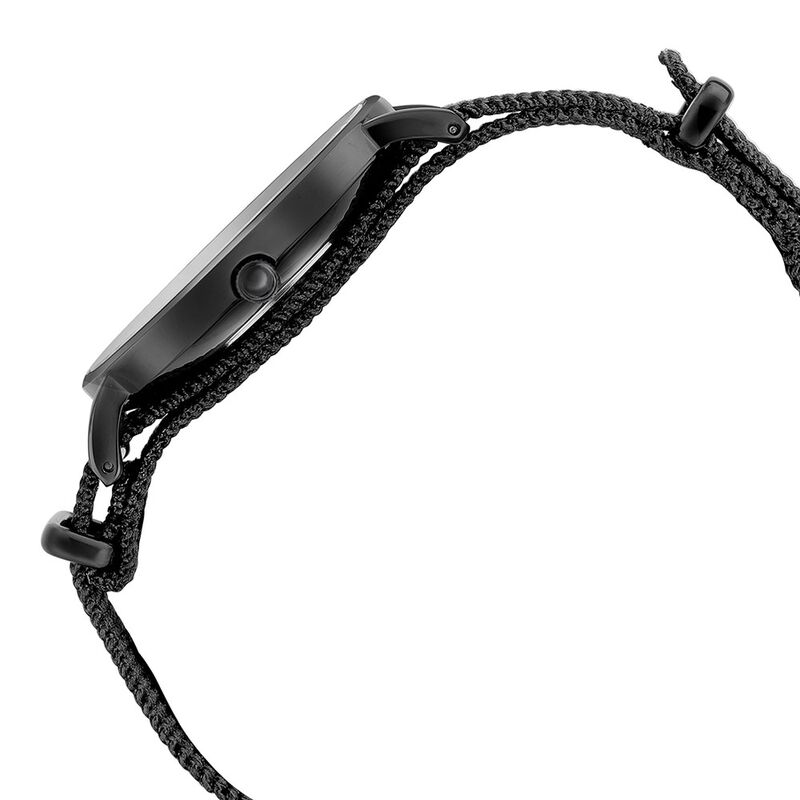 Sonata Poze Quartz Analog Black Dial Nylon Strap Watch for Men