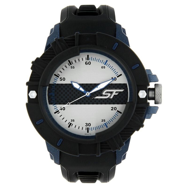 Buy Online SF Quartz Analog Black Dial Plastic Strap Watch for Men ...
