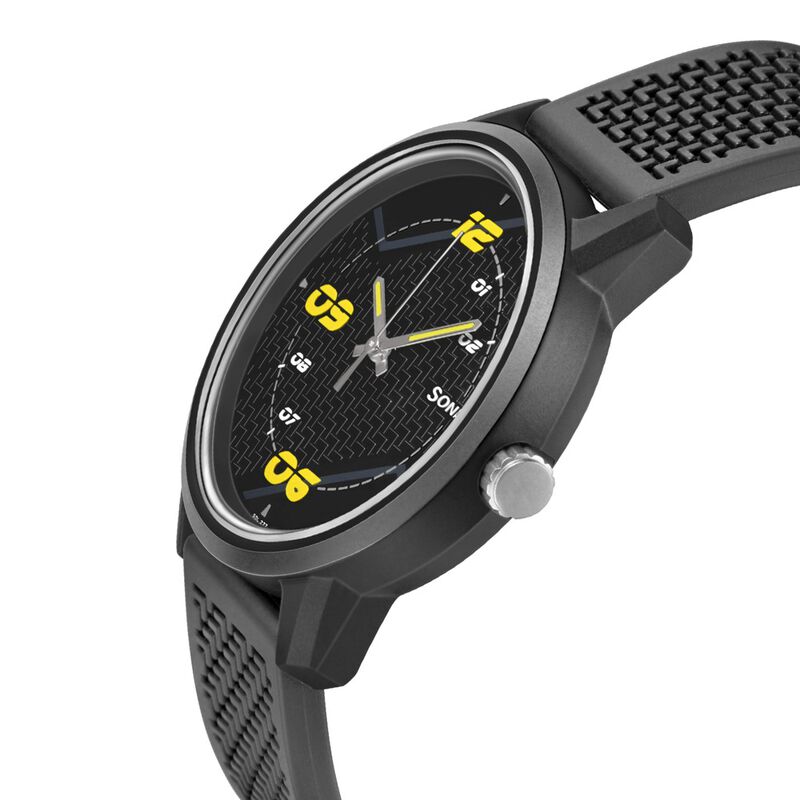 Sonata Quartz Analog PU Strap Watch for Men