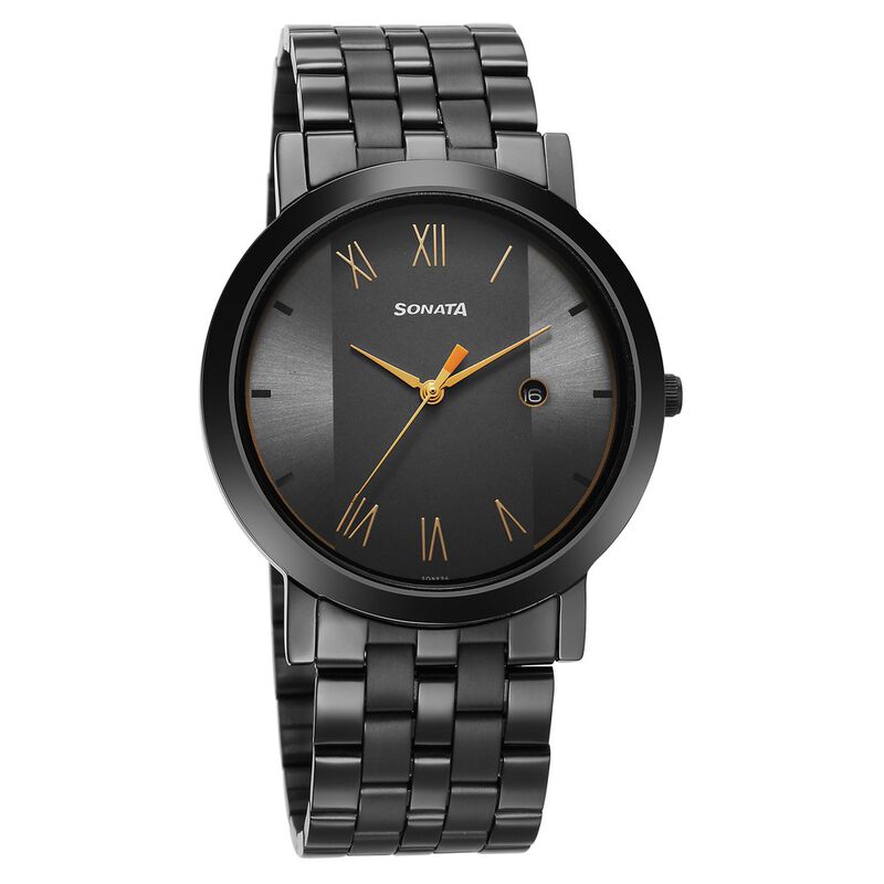Buy Online Sonata Quartz Analog with Date Utsav Grey Dial Watch for Men ...