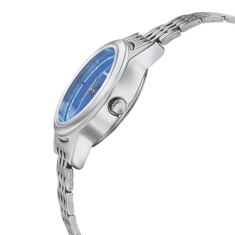 Sonata Essentials Blue Dial Women Watch With Stainless Steel Strap