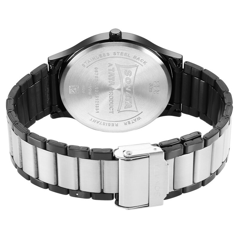 Sonata Quartz Analog Black Dial Watch for Men