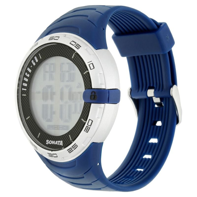 SF Digital Dial Blue Plastic Strap Watch for Men