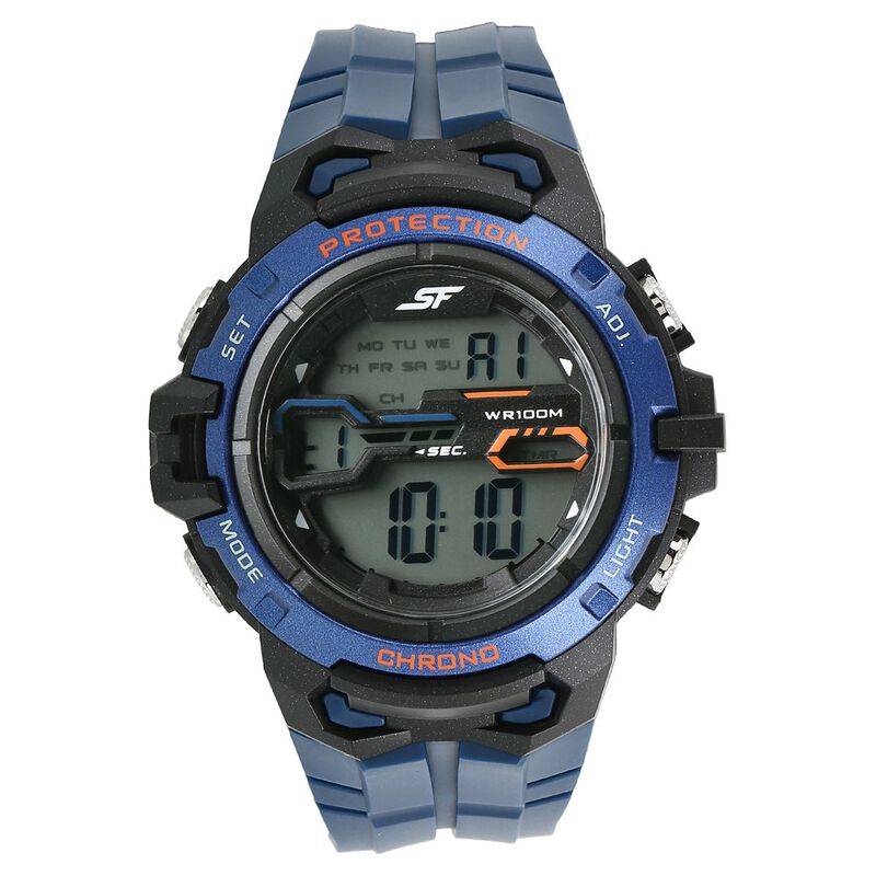 Buy Online SF Super Fibre Digital Dial Plastic Strap Watch for Men ...