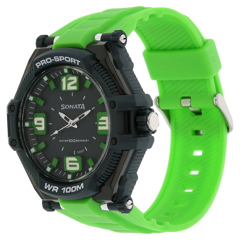 SF Quartz Dial Plastic Strap Watch for Men