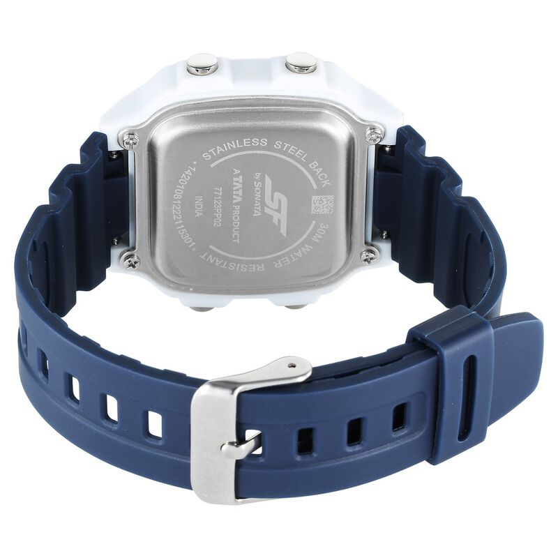 SF Hexa Digital Dial Unisex Watch With Polyurethane Strap