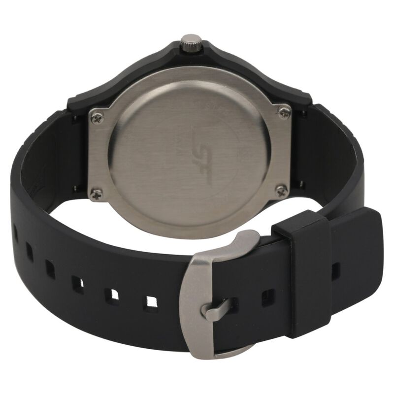 SF Quartz Analog White Dial Plastic Strap Watch for Men