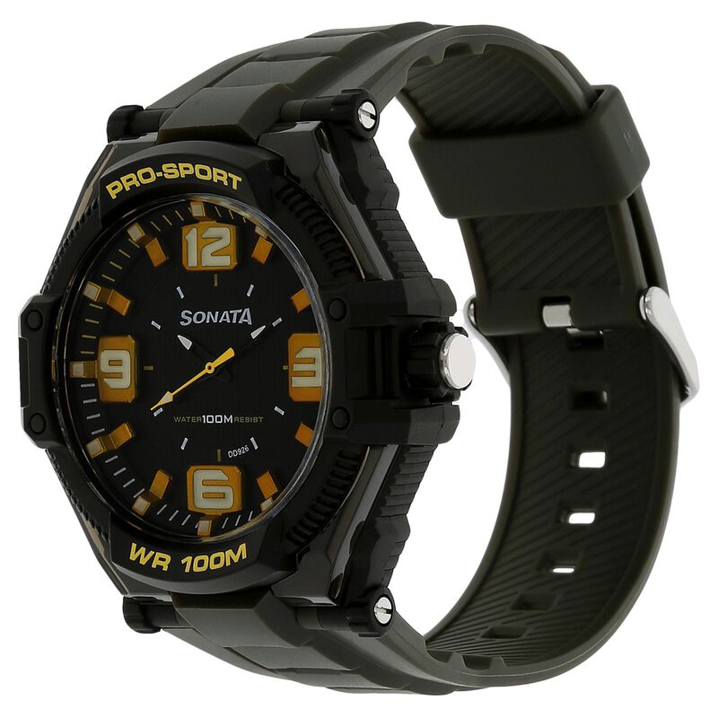 SF Quartz Dial Plastic Strap Watch for Men