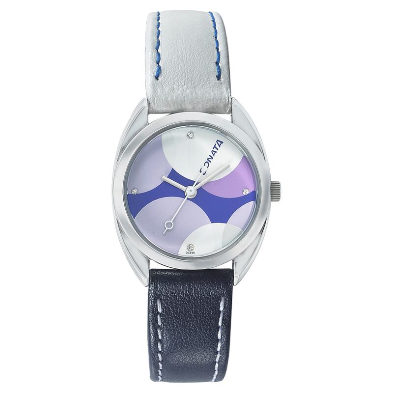 Buy Online Sonata Quartz Analog Multicoloured Dial Leather Strap Watch ...