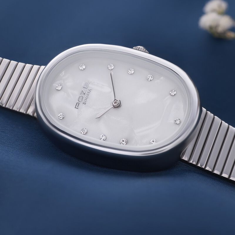 Buy Online Sonata Poze Quartz Quartz White Dial Metal Strap Watch for ...