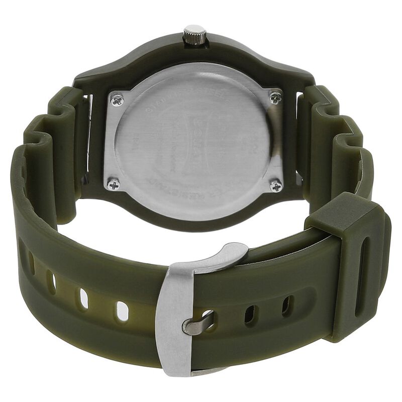 SF Quartz Analog White Dial Plastic Strap Watch for Men