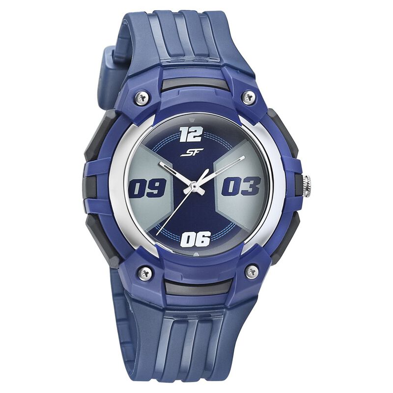 Buy Online SF Turbo Quartz Analog Blue Dial PU Strap Watch for Men ...