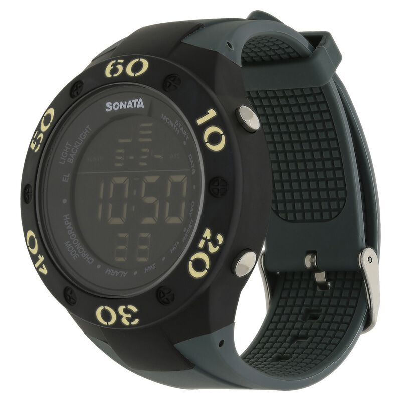 SF Digital Dial Grey Plastic Strap Watch for Men