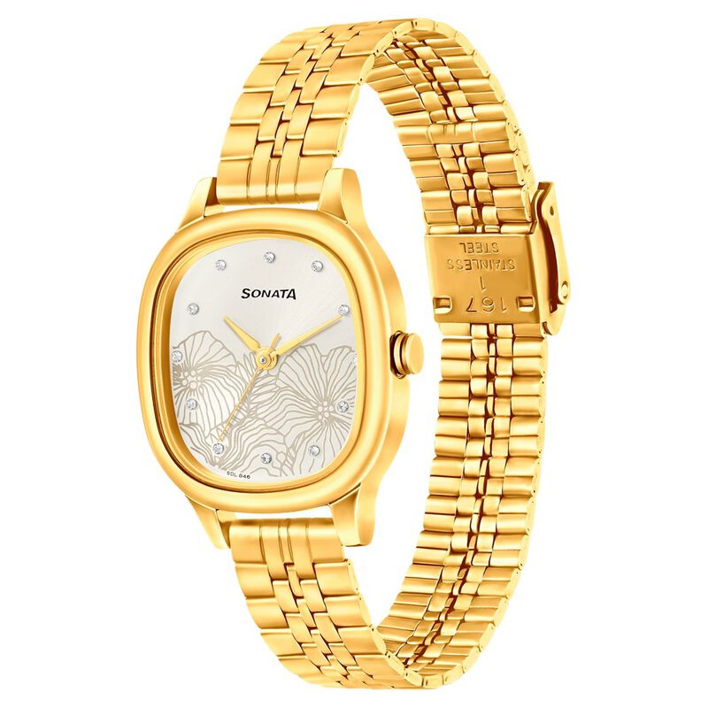 Sonata Linnea Silver Dial Women Watch With Stainless Steel Strap