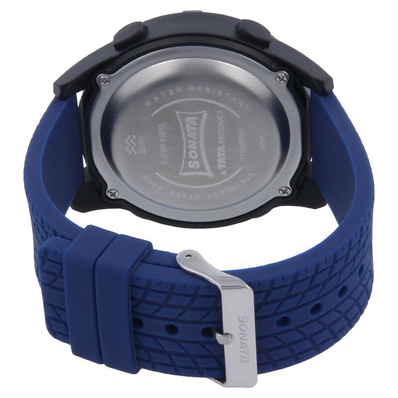 SF Digital Dial Blue Plastic Strap Watch for Men