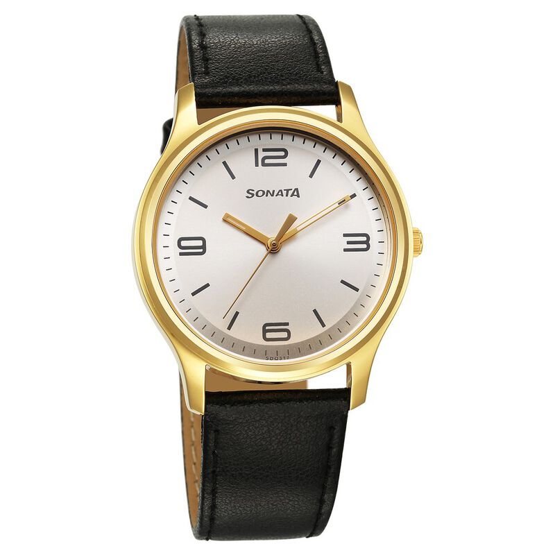 Buy Online Sonata Traditional Essentials Quartz Analog Silver Dial ...