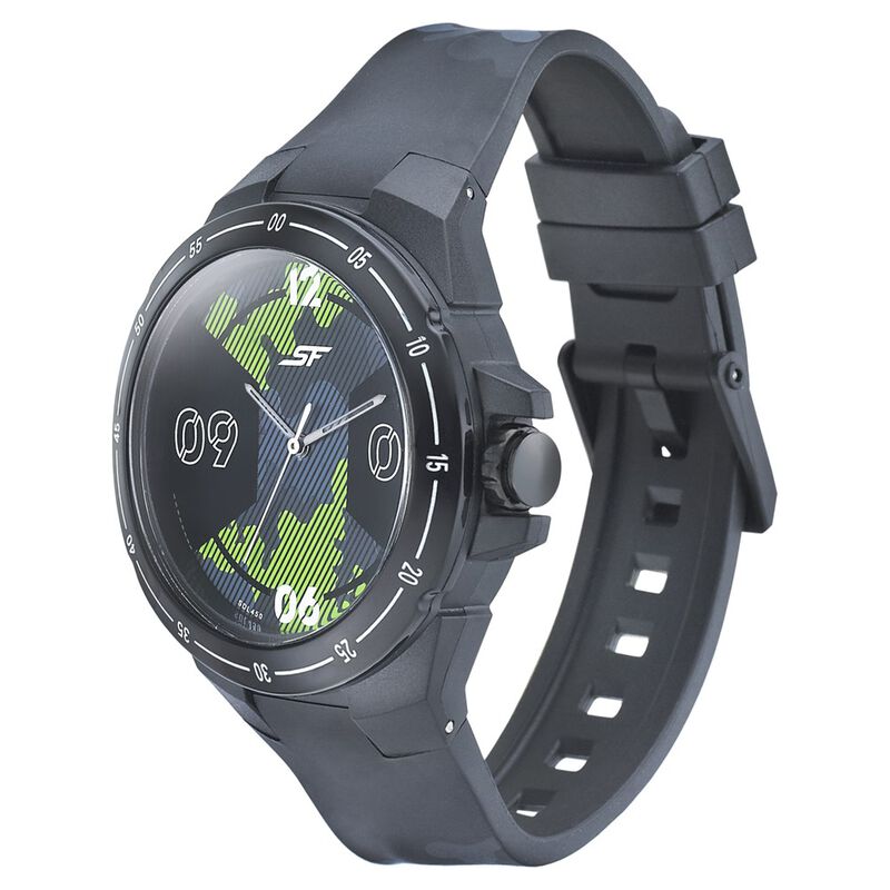 SF Turbo Quartz Analog Multicoloured Dial PU Strap Watch for Men