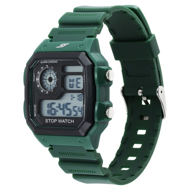 SF Hexa Digital Dial Unisex Watch With Polyurethane Strap
