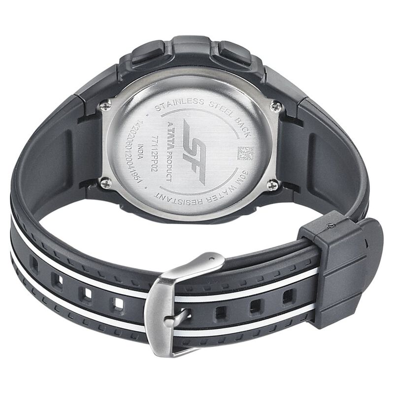 SF Digital Dial Black PU Strap Watch for Men