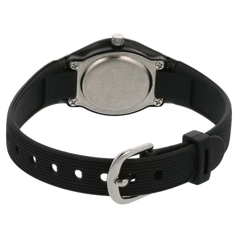 SF Quartz Analog Silver Dial Plastic Strap Watch for Women