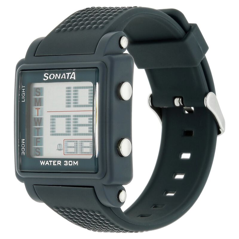 SF Digital Dial Grey Plastic Strap Watch for Men