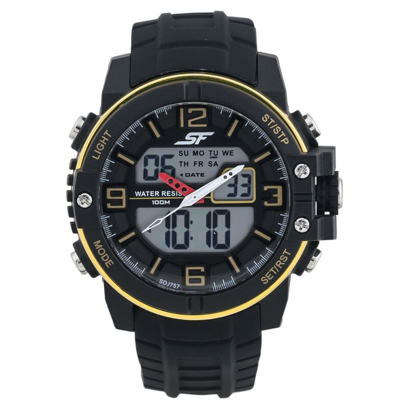 Buy Online SF Quartz Analog Digital Dial Silicone Strap Watch for Men ...