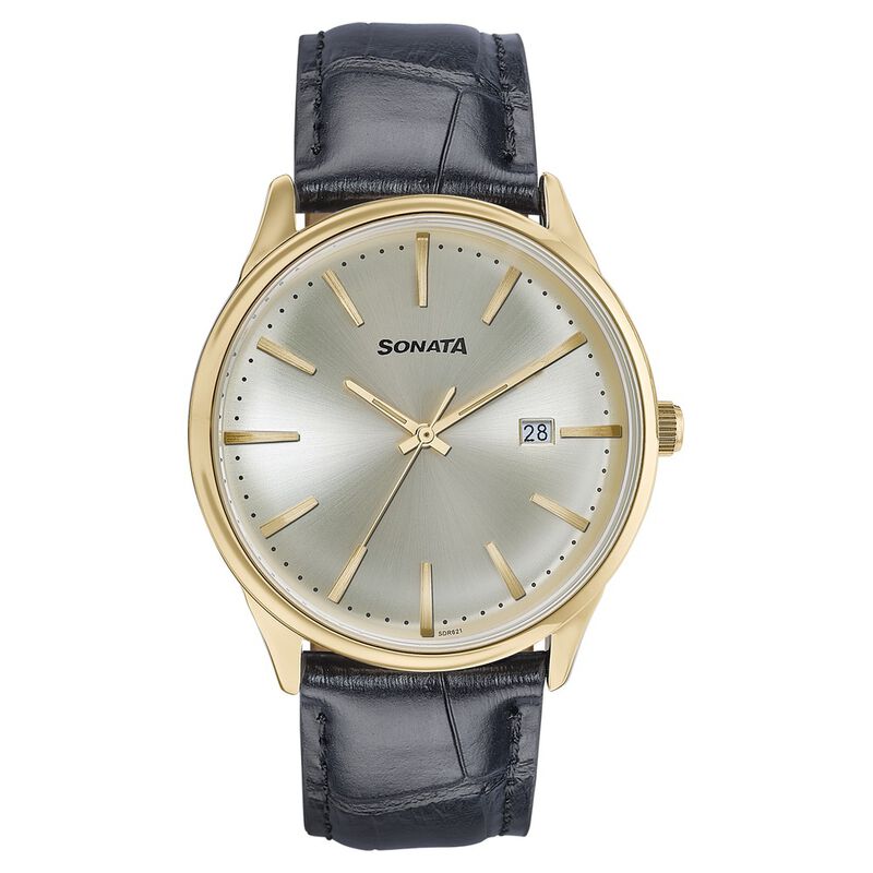 Buy Online Sonata Wedding Edit Quartz Analog with Date Golden Dial ...