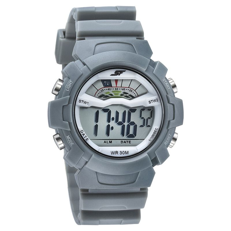 Buy Online SF Digital Dial Grey PU Strap Watch for Men - nt77109pp05 ...