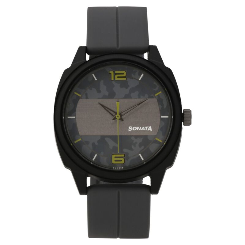 Camo Multicoloured Dial Plastic Strap Watch for Men
