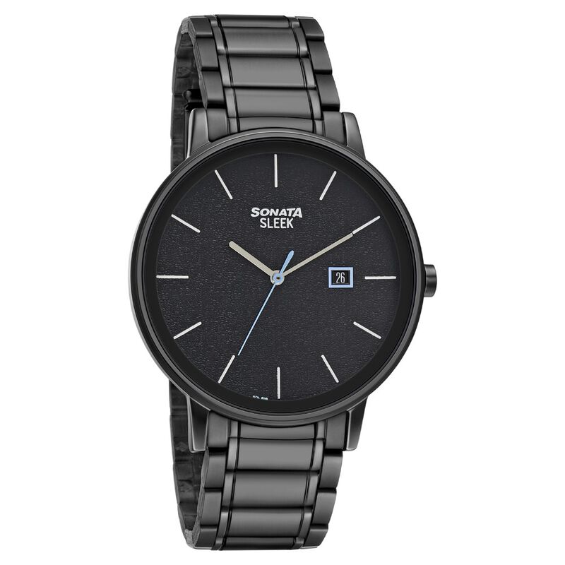 Buy Online Sonata Quartz Analog with Date Stainless Steel Strap Watch ...