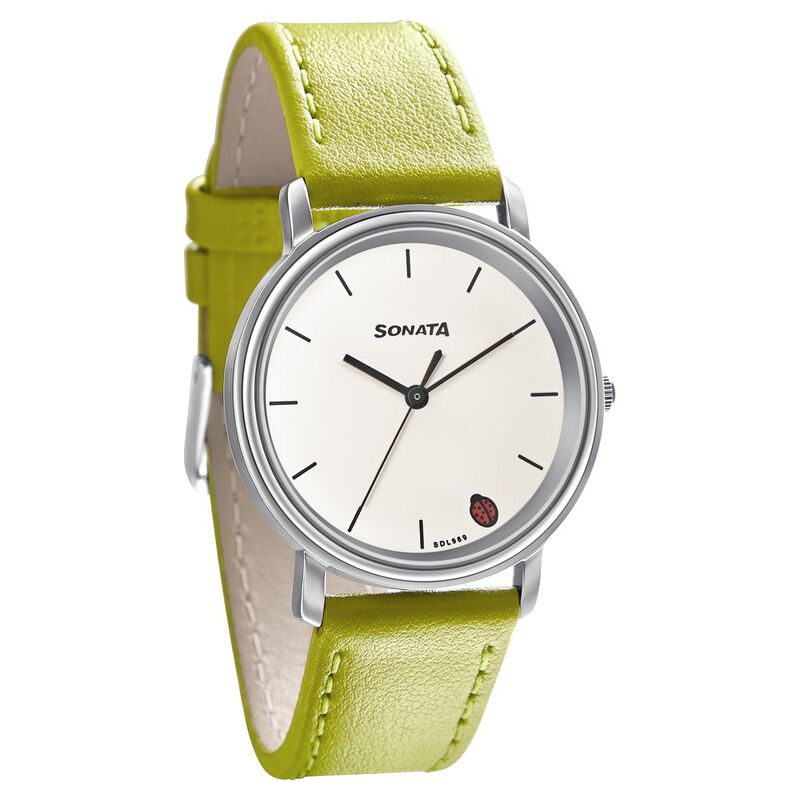 Buy Online Sonata Play White Dial Women Watch With Leather Strap ...