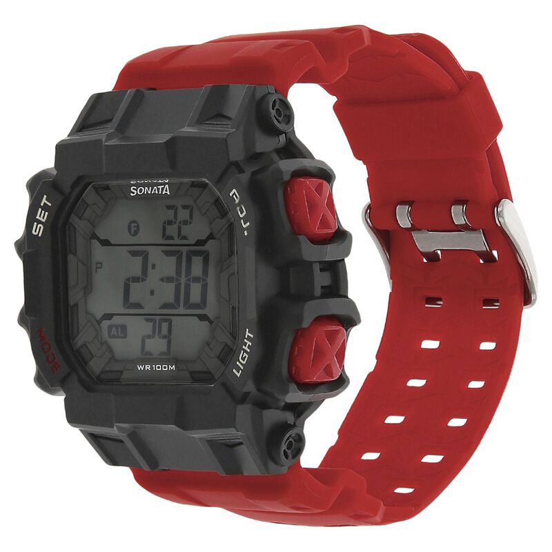 SF Digital Dial Plastic Strap Watch for Men