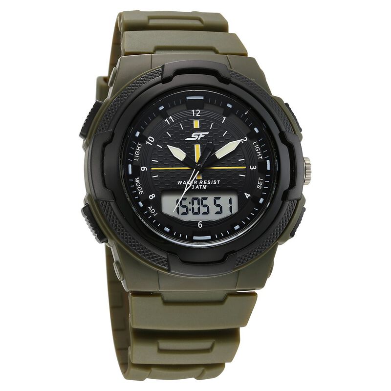 Buy Online SF Maverick Quartz Digital Ana Digi Black Dial PU Strap ...