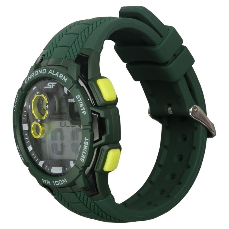 SF Digital Dial Silicone Strap Watch for Men