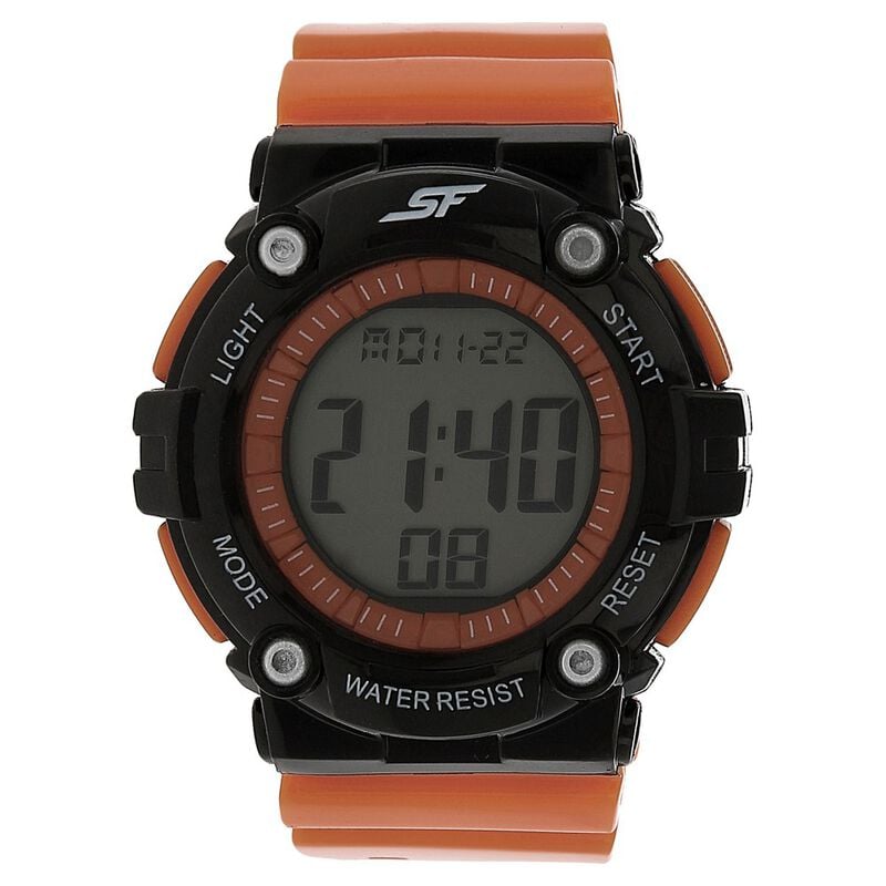 Buy Online SF Digital Dial Orange Plastic Strap Watch for Men ...