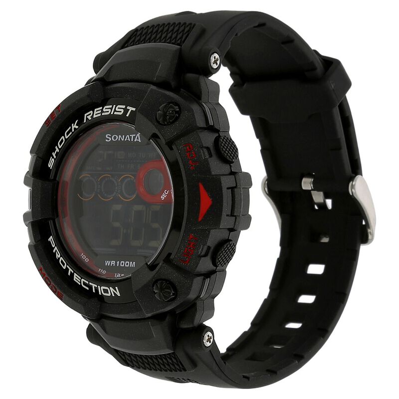 SF Digital Dial Plastic Strap Watch for Men