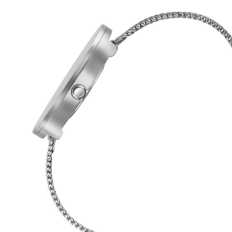 Sonata Poze Quartz Analog Silver dial Metal Strap Watch for Men