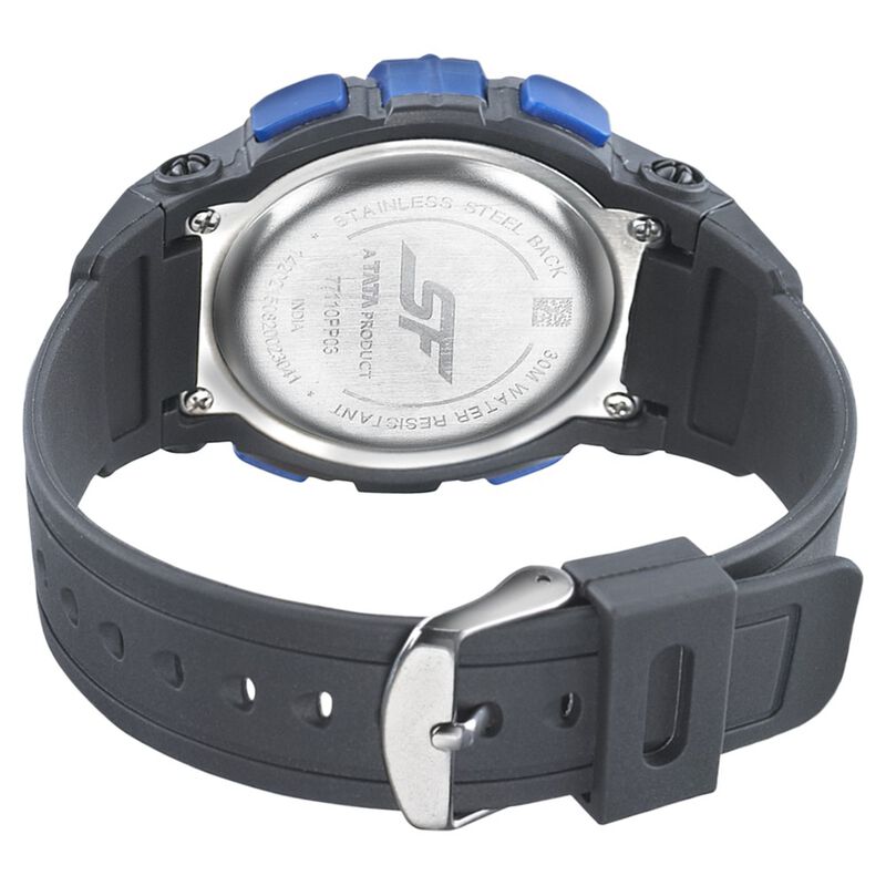 SF Digital Dial Black PU Strap Watch for Men