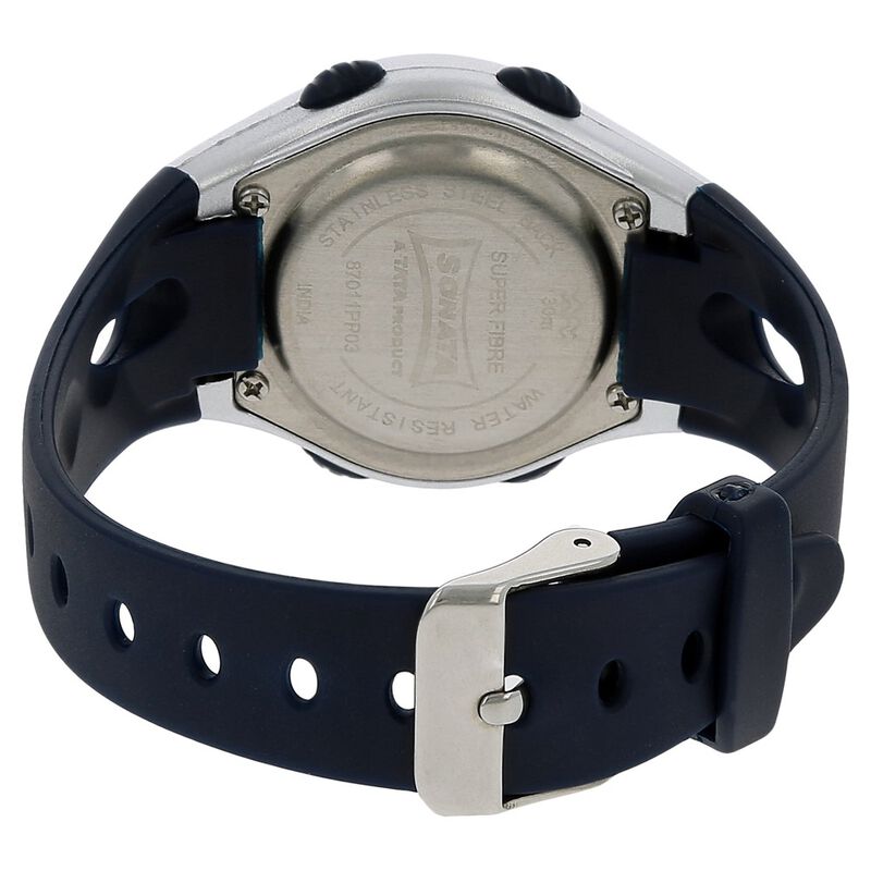 SF Digital Grey Dial Plastic Strap Unisex Watch
