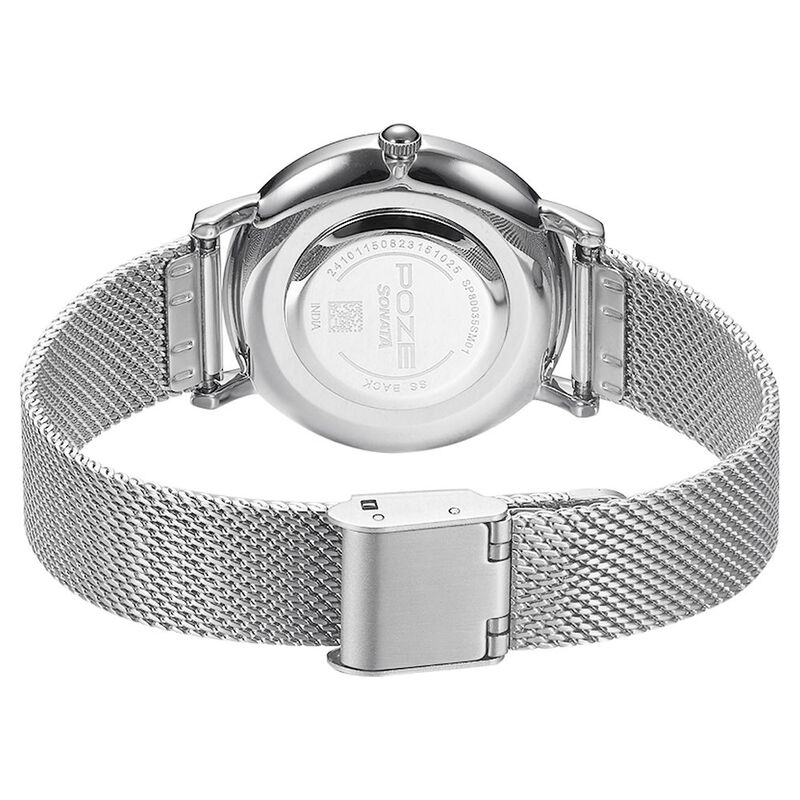 Poze by Sonata Quartz Analog Silver Dial Stainless Steel Strap Watch ...