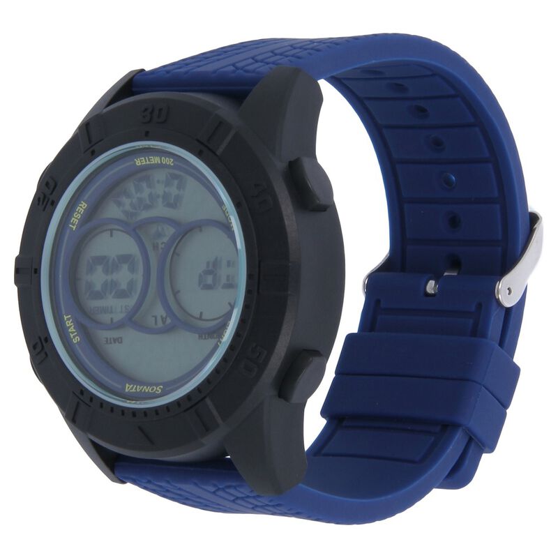 SF Digital Dial Blue Plastic Strap Watch for Men
