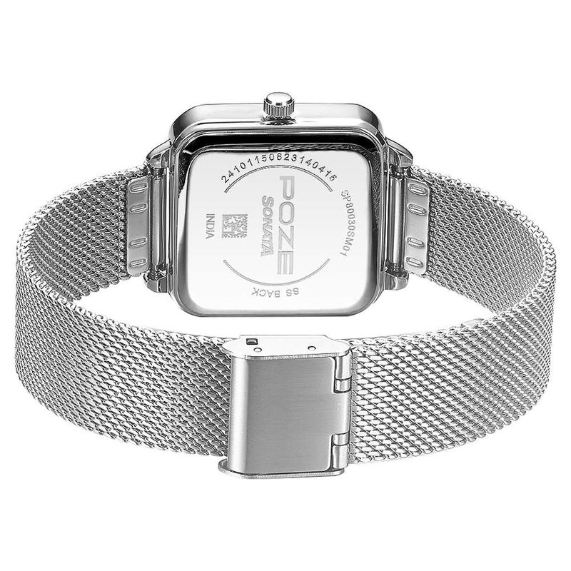 Poze by Sonata Quartz Analog Silver Dial Stainless Steel Strap Watch ...