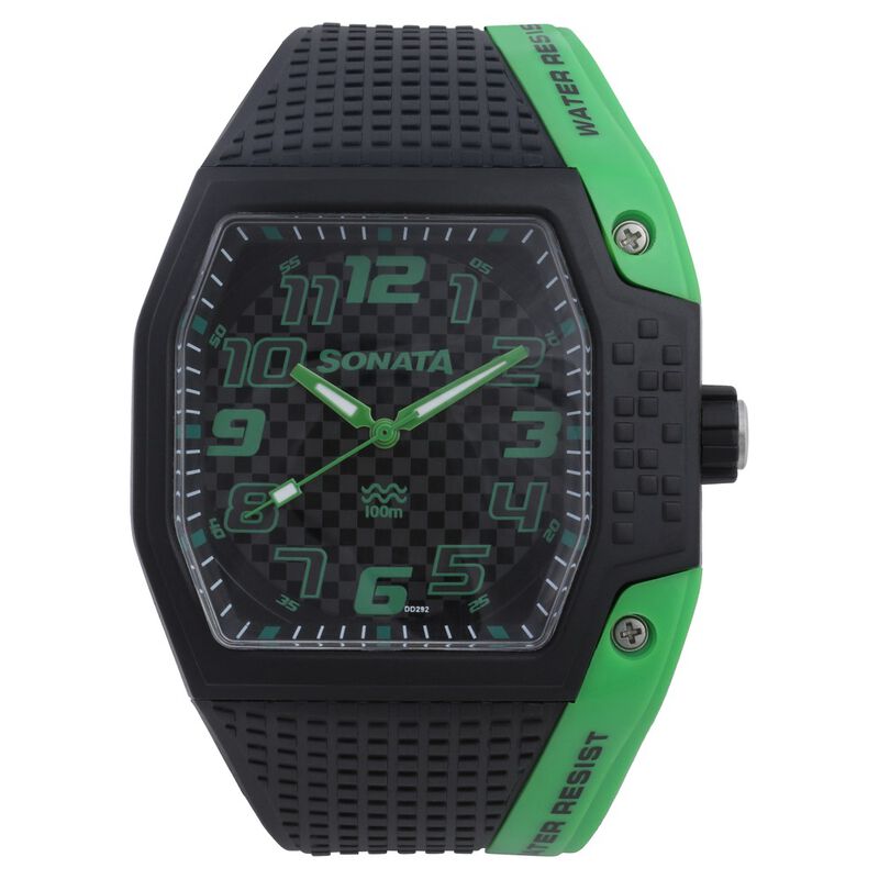 Buy Online SF Quartz Analog Black Dial Plastic Strap Watch for Men ...