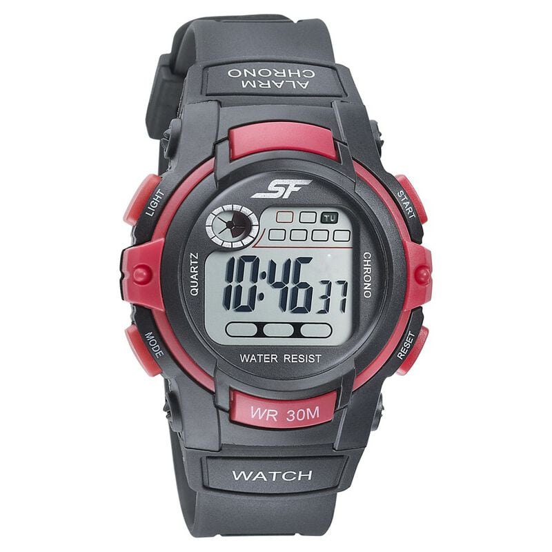 Buy Online SF Digital Dial Black PU Strap Watch for Men - 77110pp01_p ...