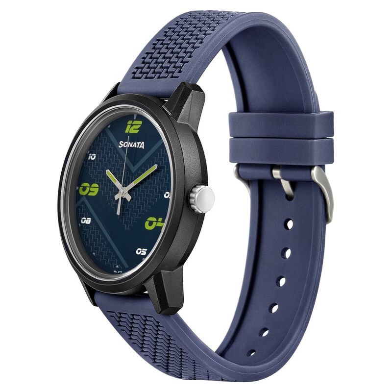 Sonata Quartz Analog PU Strap Watch for Men