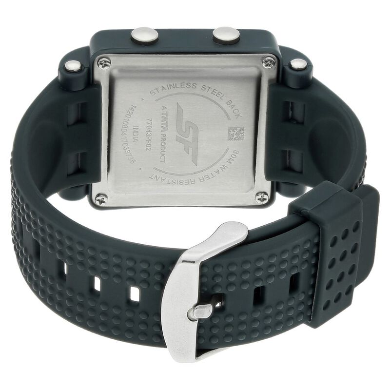 SF Digital Dial Grey Plastic Strap Watch for Men