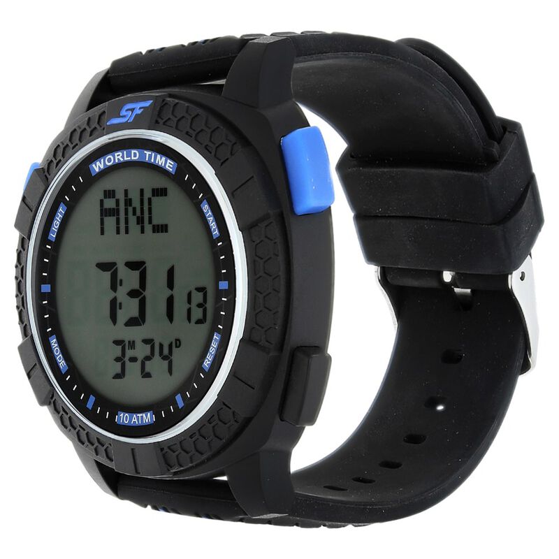 SF Carbon Series Digital Dial Unisex Watch With Plastic Strap